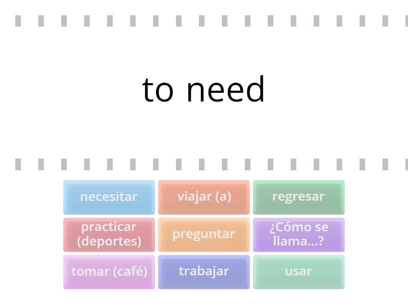 Practice: -ar Verbs 2 (Exploraciones: Cap. 2) - Find the match