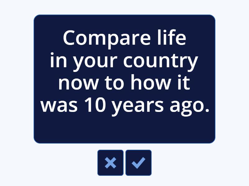 comparisons - Flash cards