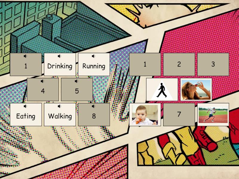 Me1a Verb Matching - Matching pairs