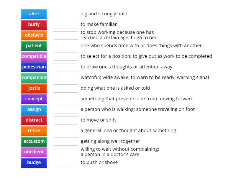 Wordly Wise Lesson 1 - Match up