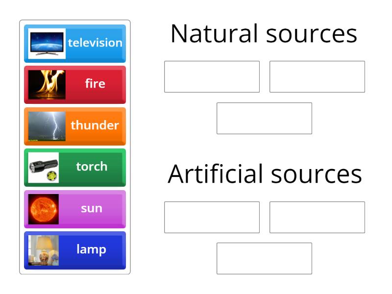 Light sources - Group sort