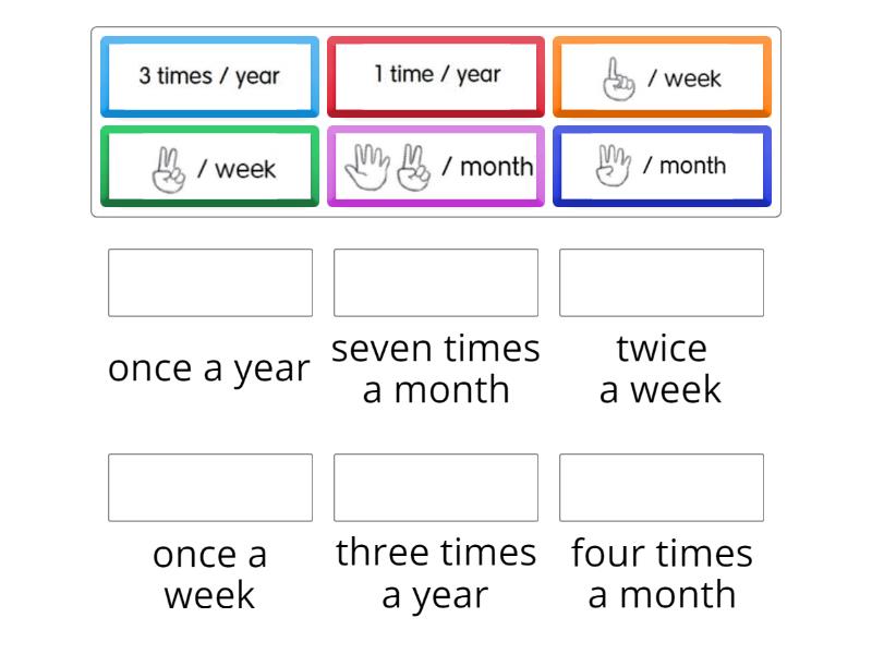 HS 5B U3 once/twice/ ...times a week/month/year - Match up
