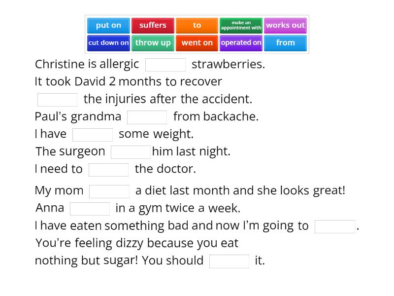 Expressions - Complete the sentence