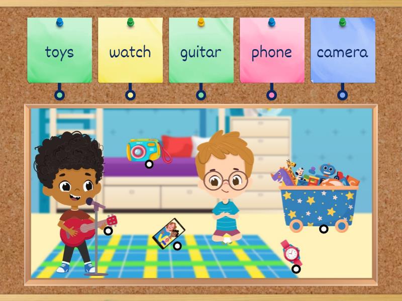 Starters Lesson 12 Game 1 - Personal items Labelling - Labelled diagram