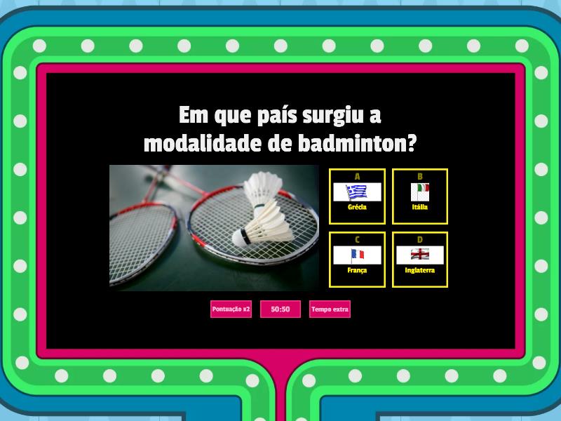 Badminton - Gameshow quiz