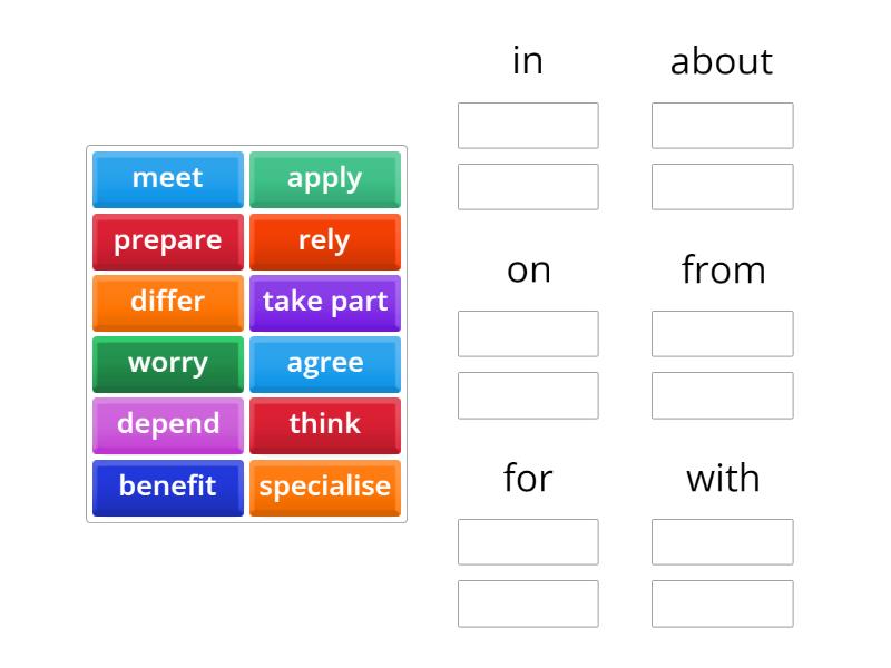 TP3 - U4: verbs and prepositions - Group sort