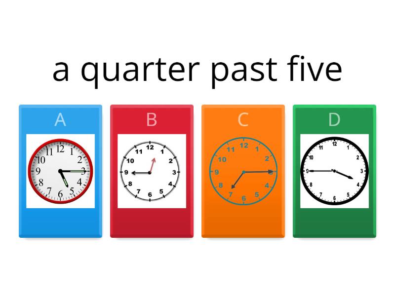 2C Ch 2 Telling the time (a quarter to and a quarter past) - Quiz