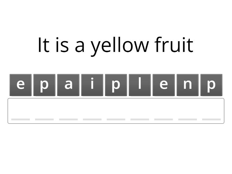 Fruits - Anagram