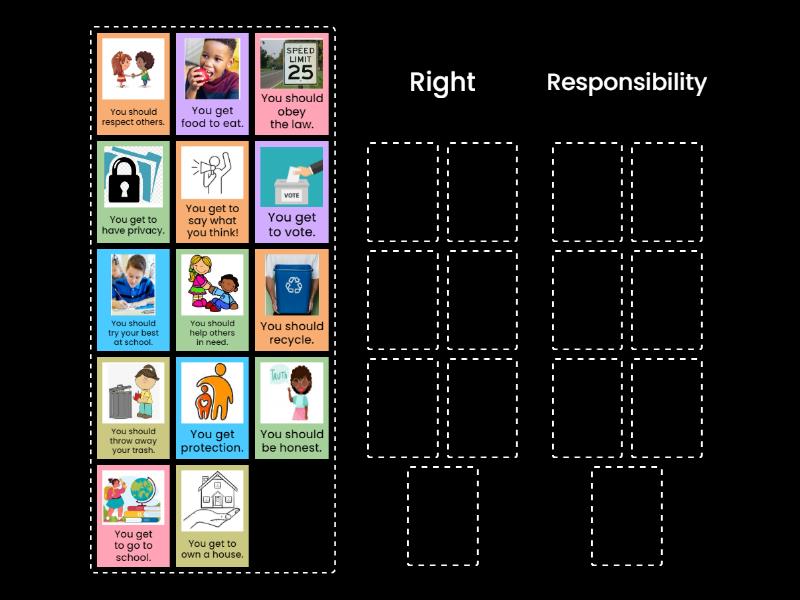 Citizen rights and responsibilities - Group sort