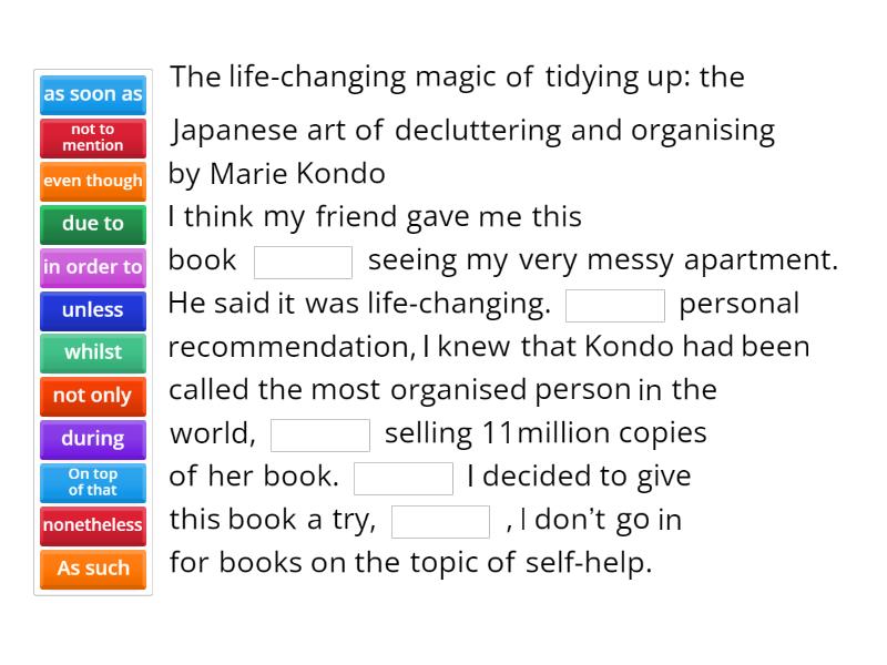 Roadmap B2+ / 10B / Grammar 1: Linking words and phrases - Complete the ...