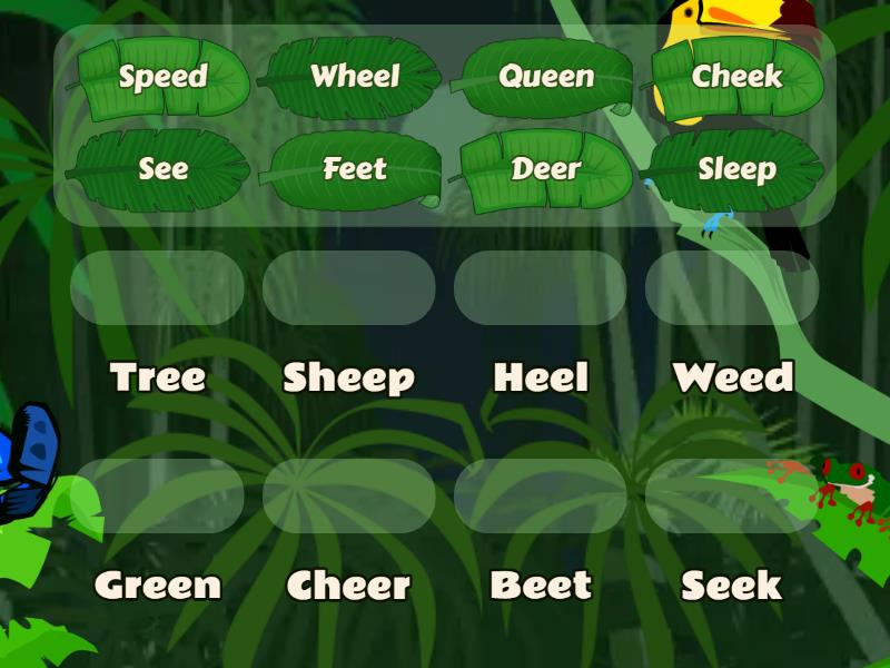 Rhyming Words ee - Match up