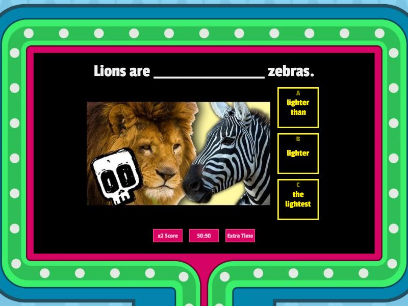 Comparative and Superlative adjectives - Gameshow quiz