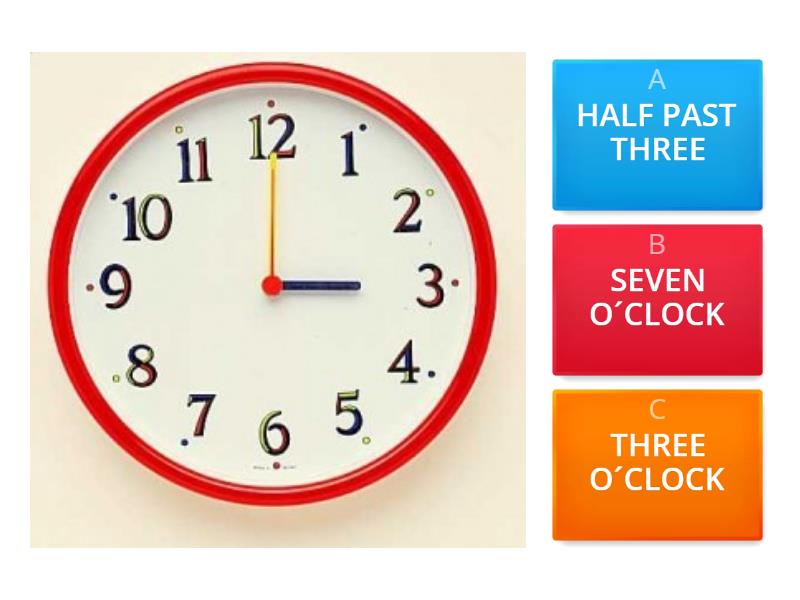 MATH - Q4 - WEEK 2 - Telling The Time (O´CLOCK + HALF PAST) - Questionário