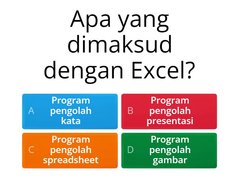 Soal Analisis Data dgn Excel - Quiz