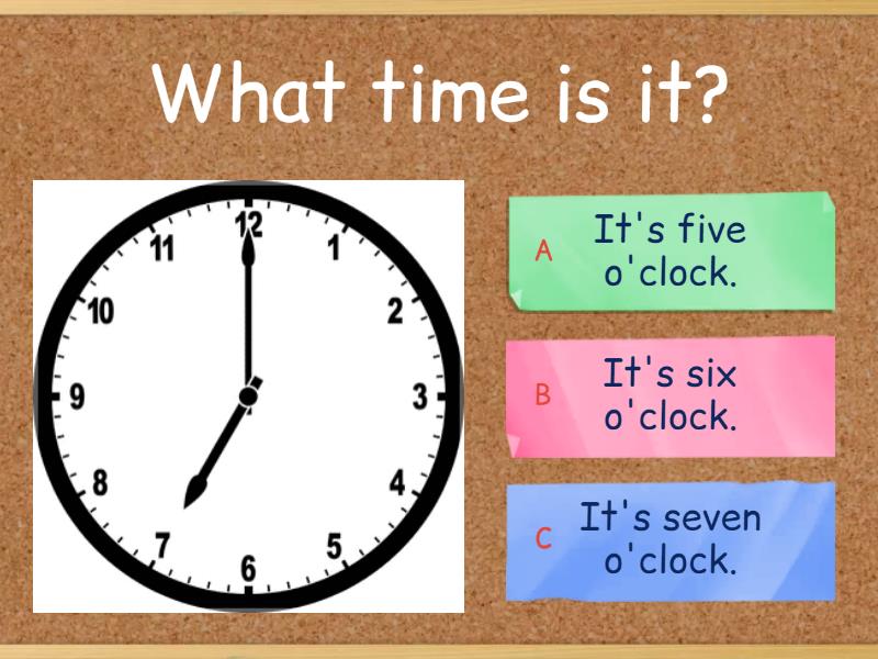 Telling Time - Quiz