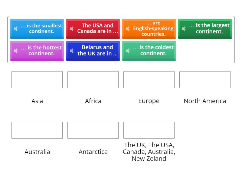 5 form. Unit 8. Countries and continents. Lesson 1. Ex. 4 - Une las parejas