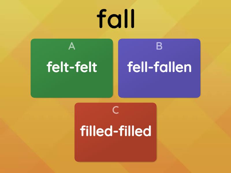 Irregular Verbs : Difficult Cases - Quiz