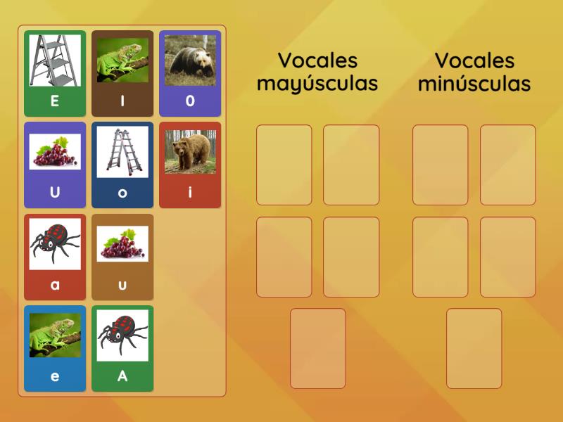 Las vocales - Group sort