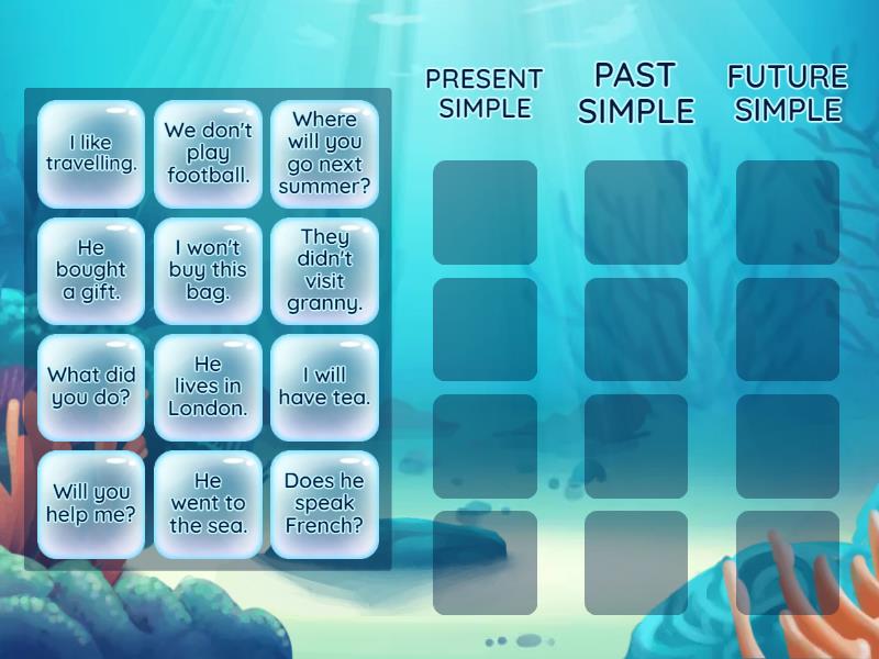 Simple tenses - Group sort