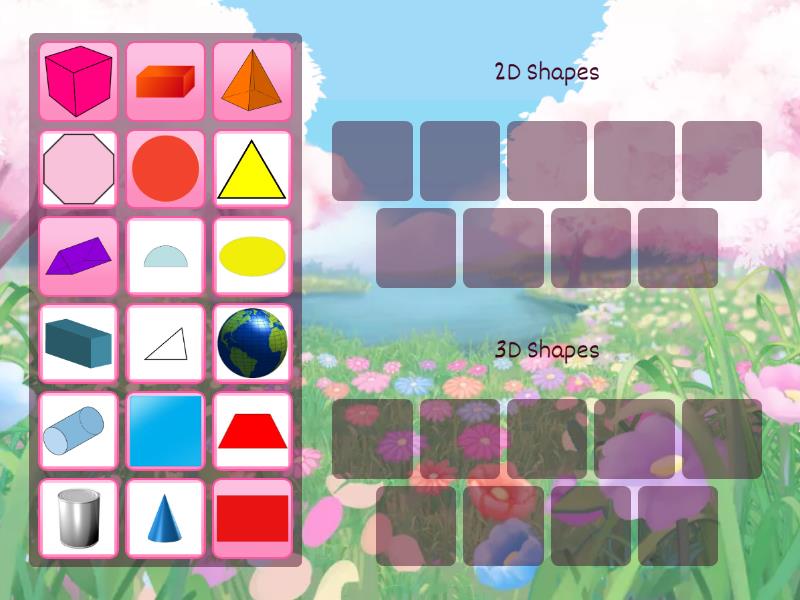 2D and 3D shape sort - Group sort