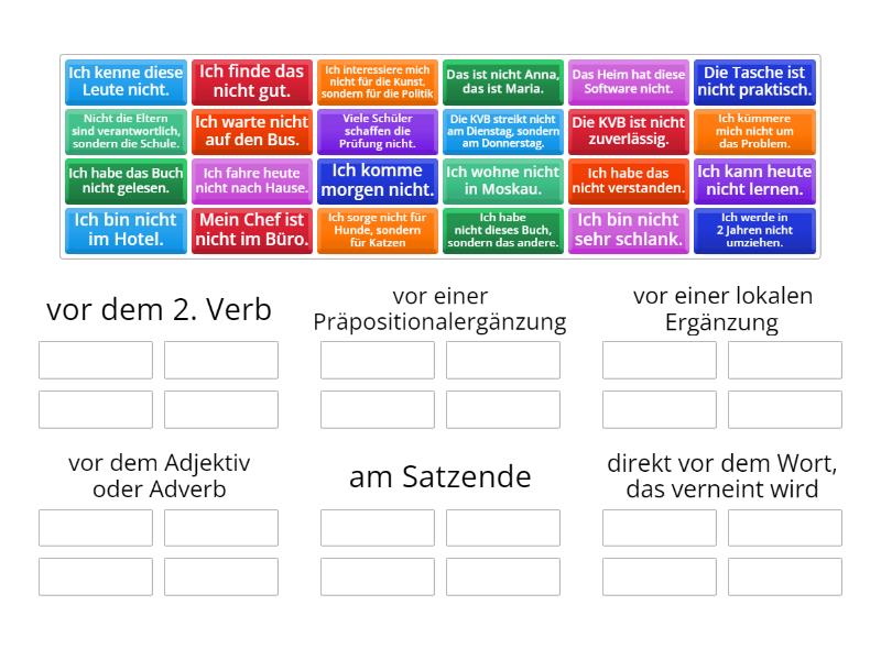 Position von nicht - Group sort