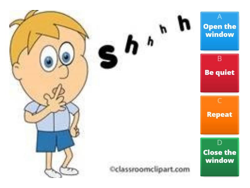Classroom Rules - Quiz