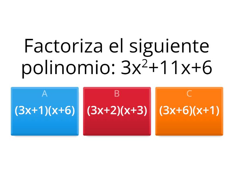 Factorización de Polinomios - Quiz