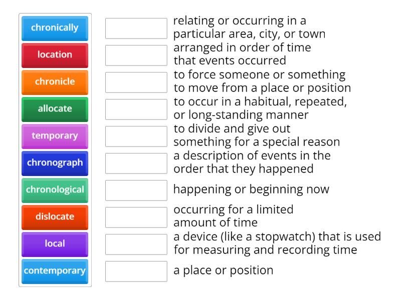 Unit 6 Word Search - Match up