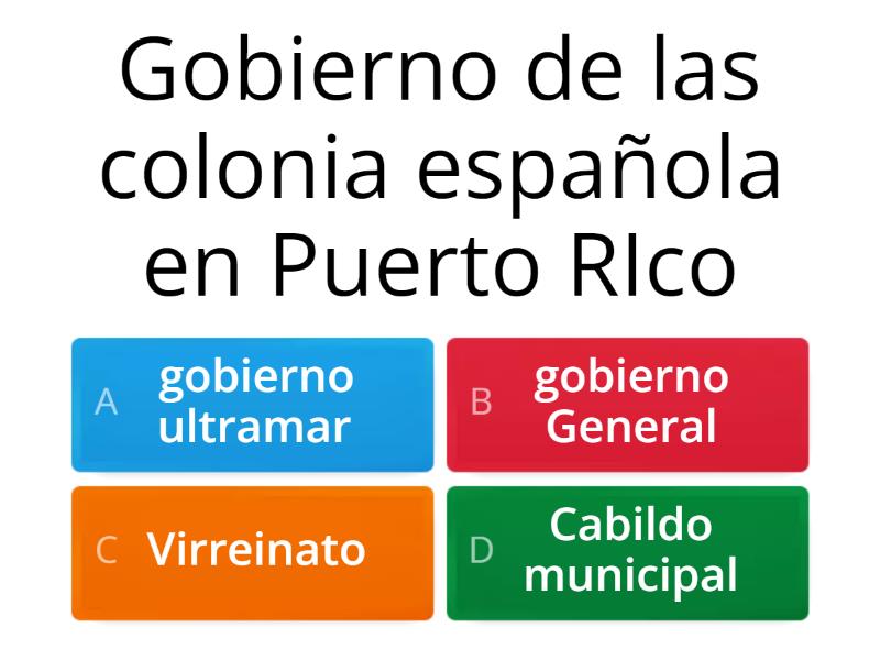 Puerto Rico, una colonia española - Cuestionario