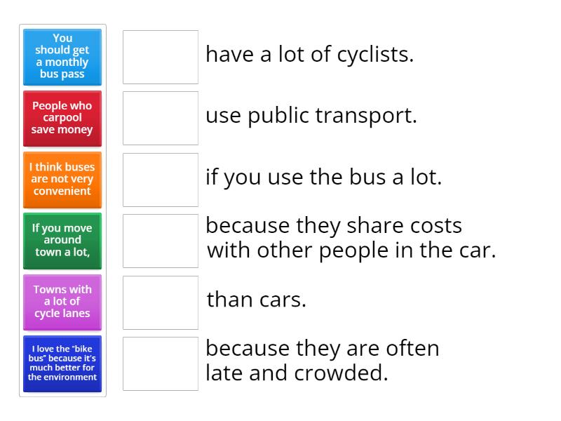 match the sentence halves - Match up