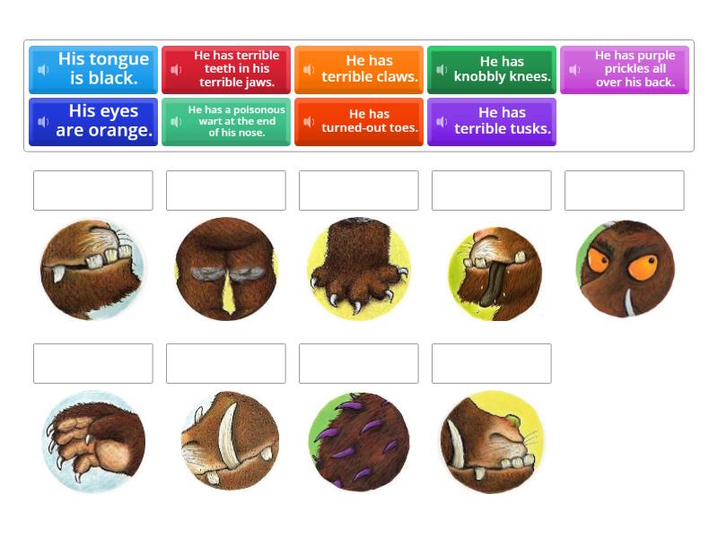 The Gruffalo - Body parts - Match up