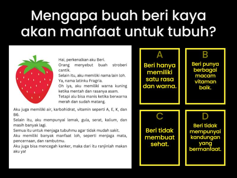 GAME LITERASI - KELAS V - Quiz