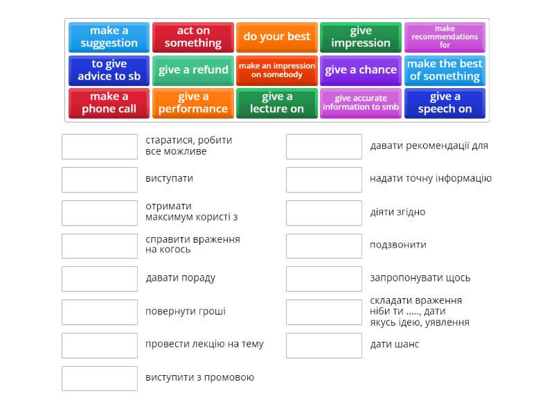 Advanced Complete Unit 1 Collocation - Match up
