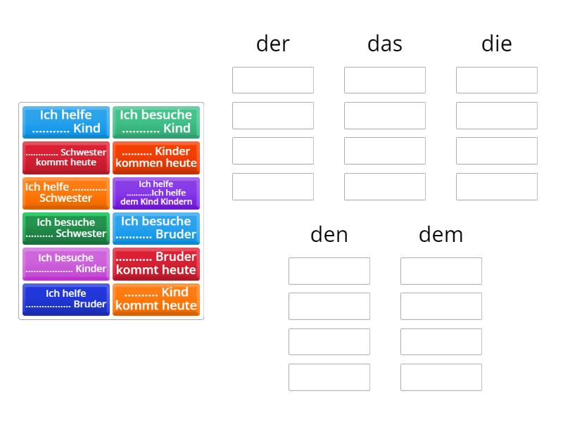 akk. dat. - Group sort