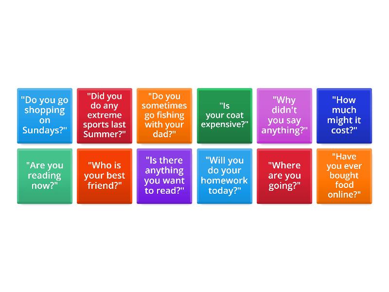 * Reported Speech Questions "Peter asked me.." - Flip tiles