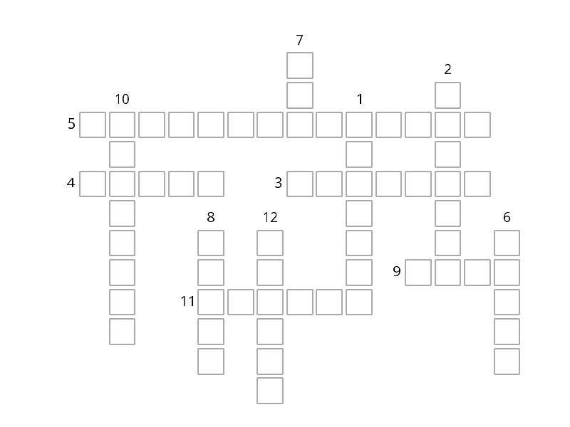Anime quiz! - Crossword