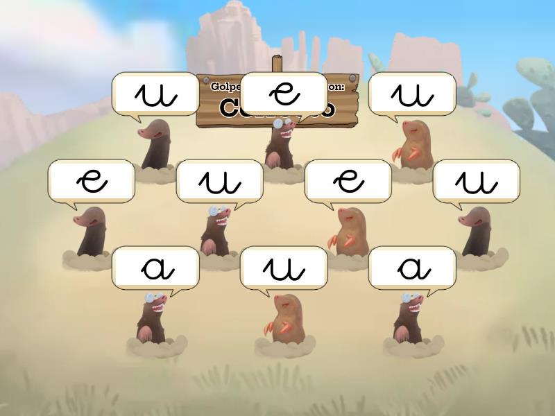 Busca la letra u (minúscula) - Whack-a-mole