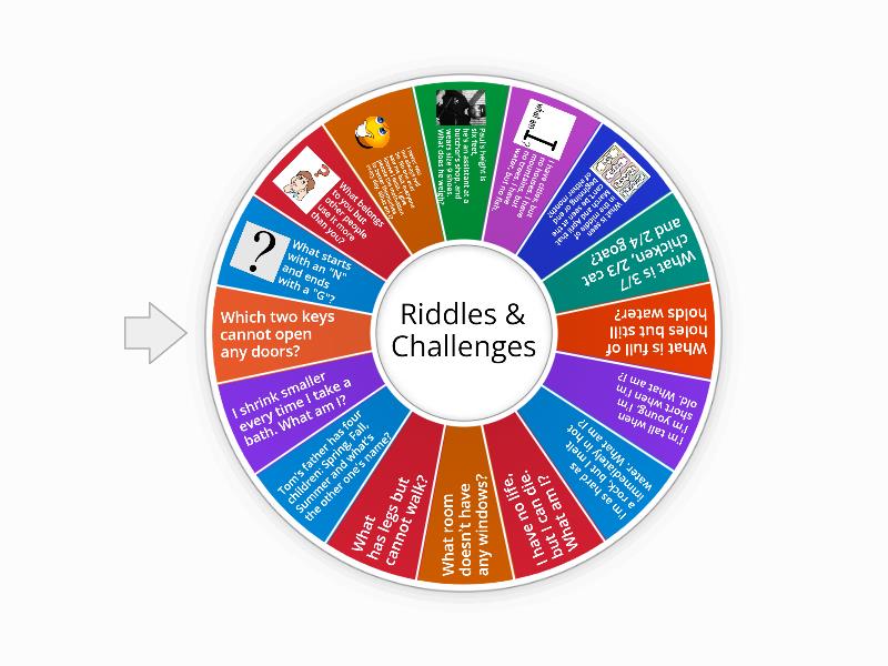 Riddles & Challenges - Spin the wheel