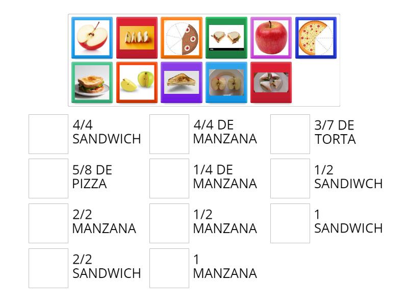 FRACCIONES TALLER COCINA - Match up