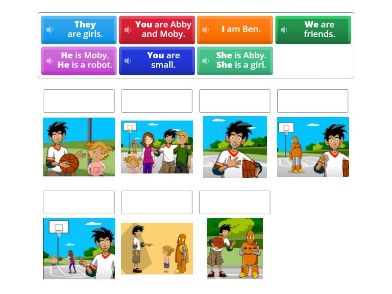 Pronouns - Brainpop ELL - Level 1, Unit 1, Lesson 1 - Match up