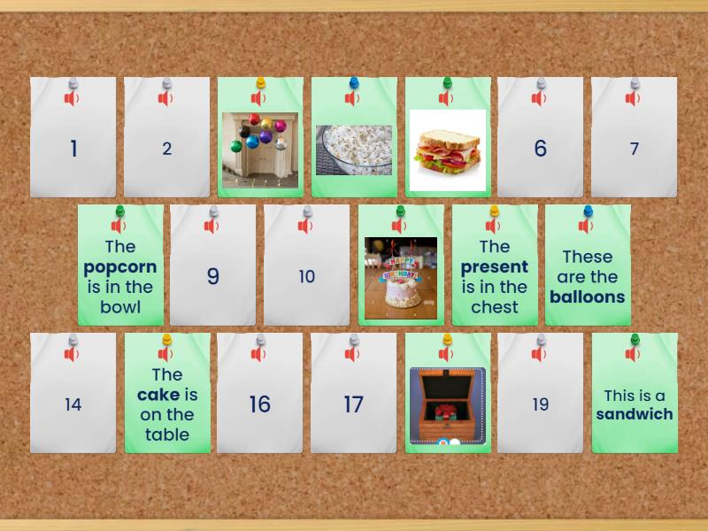 IT'S PARTY TIME (MEMORY GAME) - Matching pairs