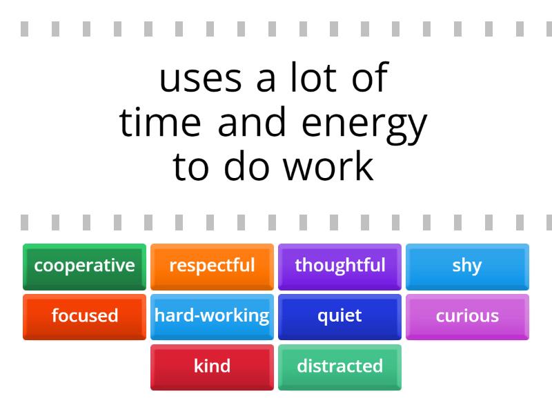 Adjectives 1: words to describe behaviour - Find the match