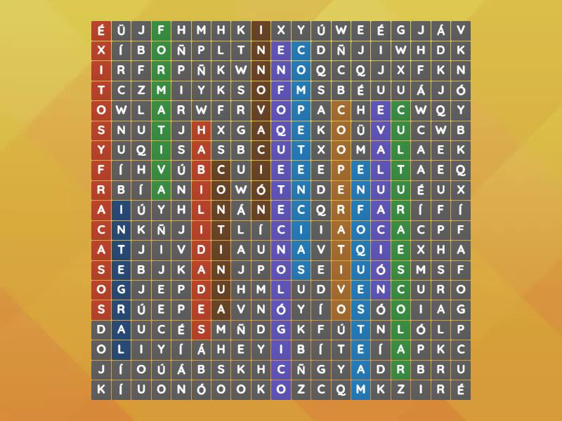 Sopa de letras - Wordsearch