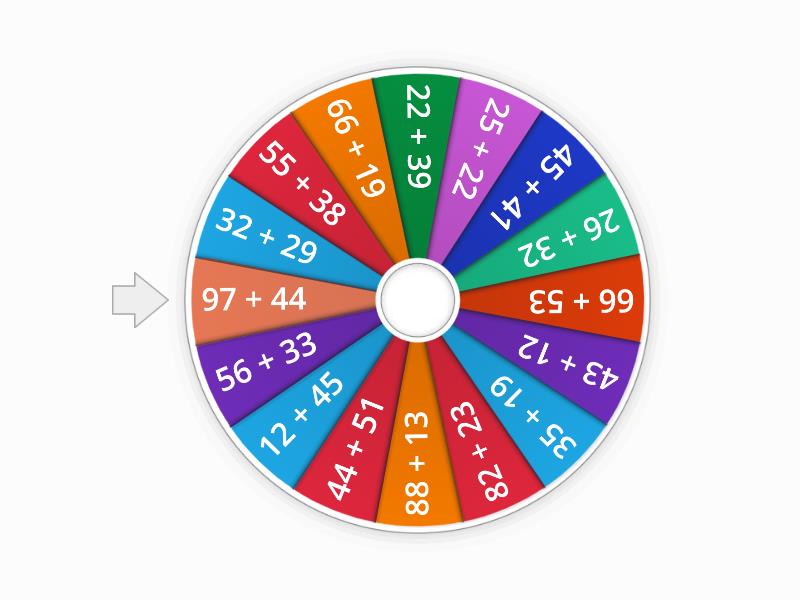 Addition using compensation - Spin the wheel