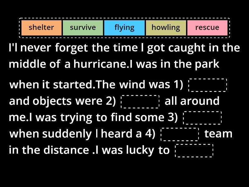 natural disasters - Missing word
