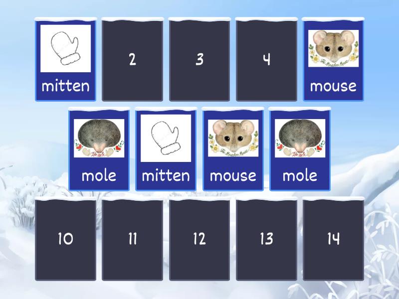 The Mitten Matching game - Matching pairs