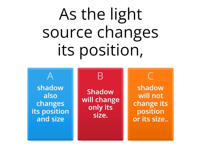 Lesson 3: Shadows -Part 1 - Quiz
