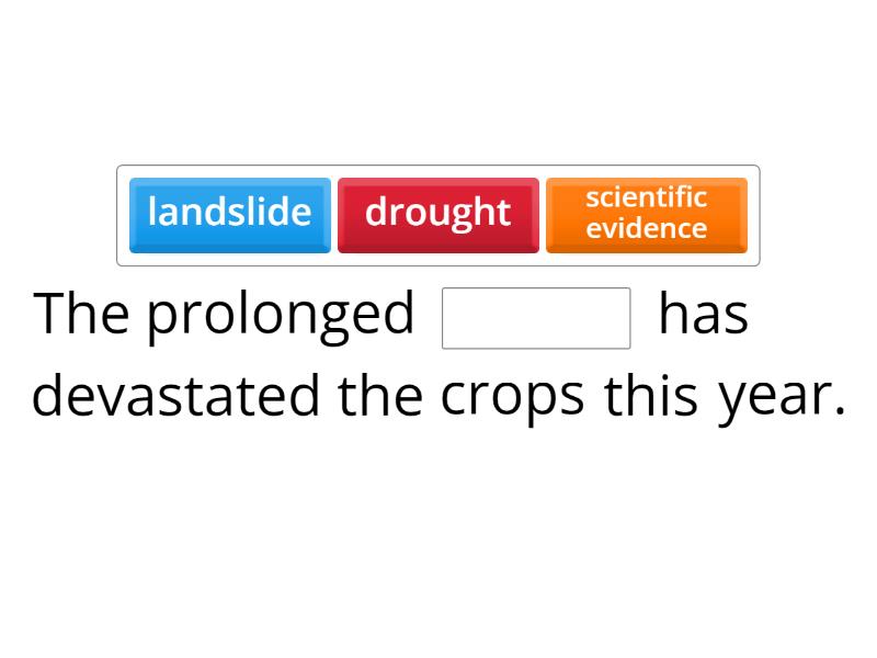 Climate change - Complete the sentence