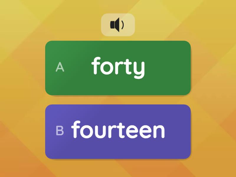 Pronunciation: Numbers - Cuestionario