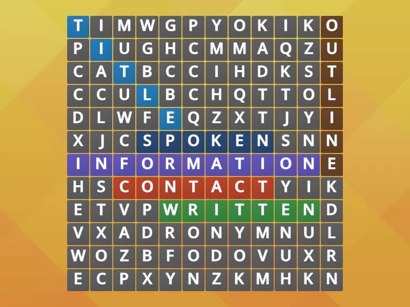 announcement - Wordsearch
